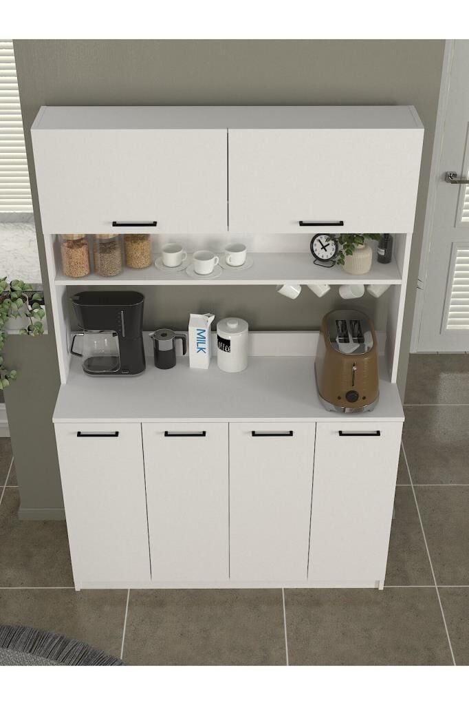 Dorpek Dorpek Tuco Çok Amaçlı Dolap 4 kapaklı Mutfak Dolabı 180 cm ...